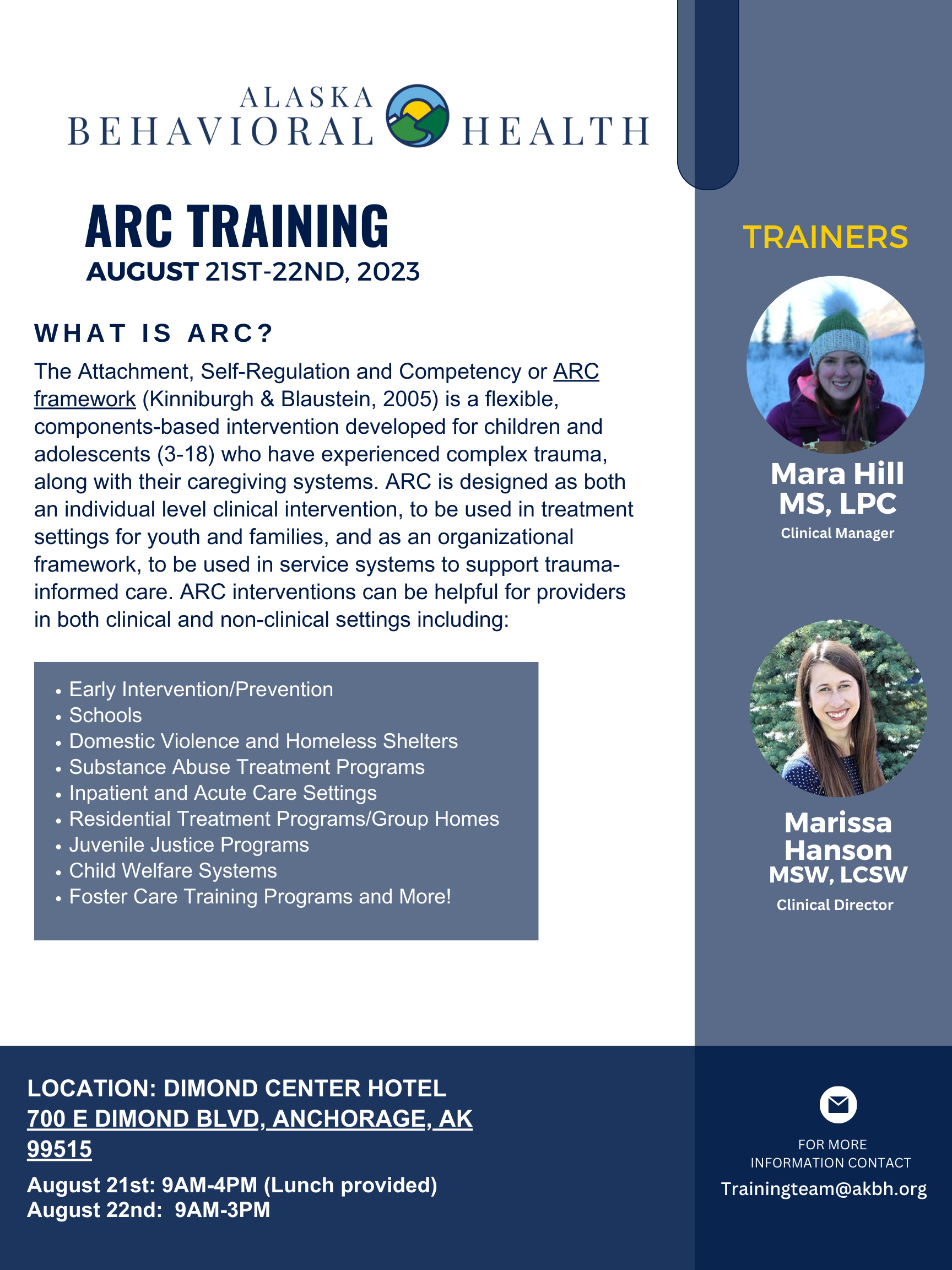 ARC Training - Alaska Behavioral Health